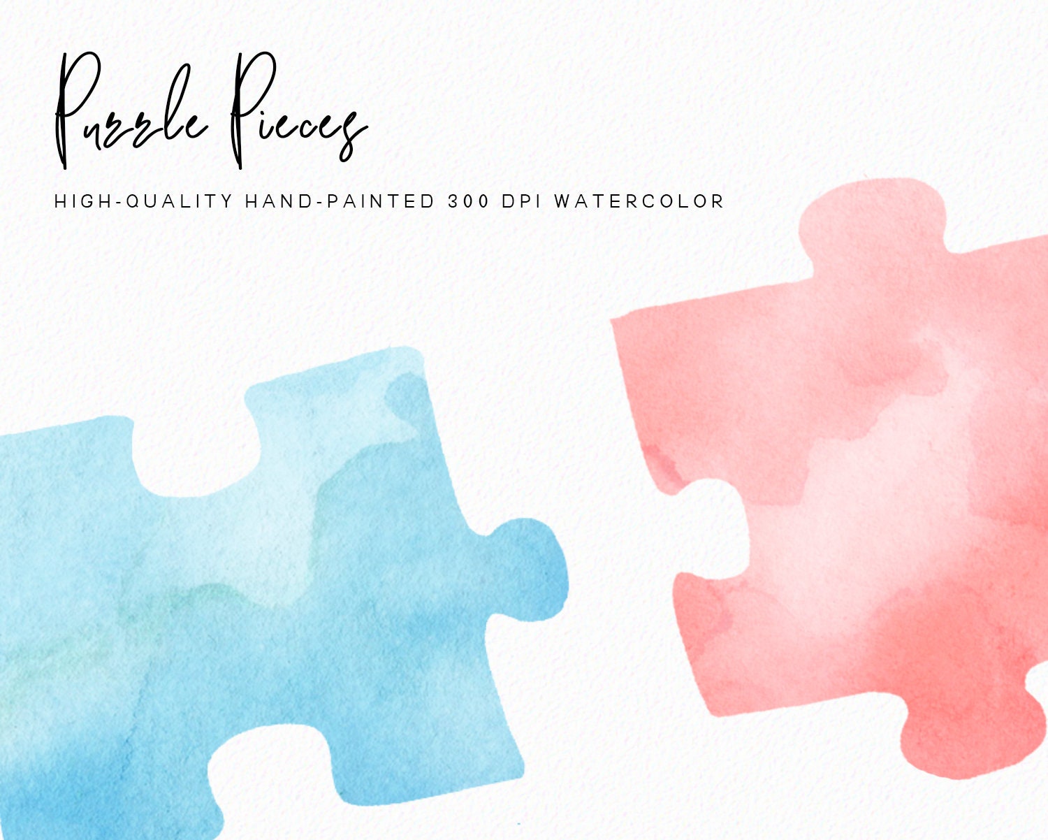 Watercolor Puzzle Pieces Puzzle Clipart Watercolor Games - Etsy Ireland