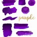 Purple and Gold Watercolor Purple Brush Strokes Splotches Watercolor ...