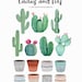 Watercolor Cactus Succulent Clipart Watercolor Succulents - Etsy