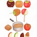 Candy Apple Clip Art Watercolor Caramel Apples Fall Treat Clipart ...