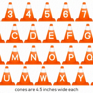 Construction Alphabet and Numbers Construction Cone Builder Clipart Boy ...