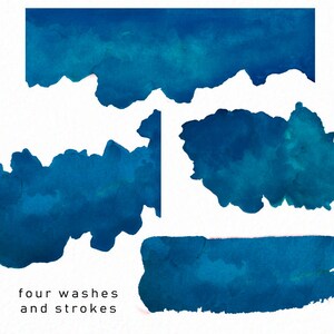 Navy Watercolor Clipart Navy and Gold Watercolor Brush Clipart Spring ...