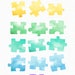 Handpainted Watercolor Puzzle Pieces - Puzzle Clipart - Watercolor ...