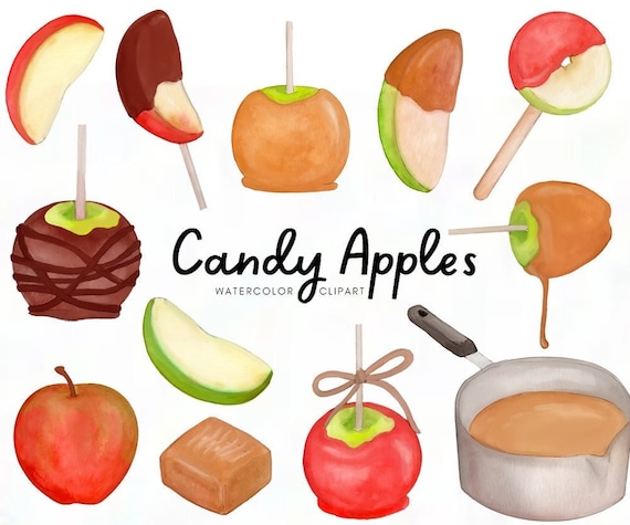 Halloween Candy Apple Clipart