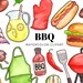 BBQ Clipart Watercolor Summer Barbeque, Cookout Clipart Food Clipart ...