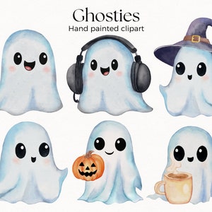 Ghost Watercolor Clipart Ghost Clipart Halloween Watercolor Halloween ...