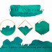 Handpainted Teal Watercolor Clipart - Teal and Gold- Watercolor Brush ...