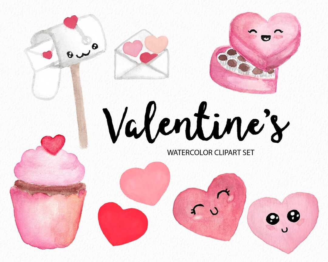 Valentine's Clip Art Cute Children's Art School Clip Art Kawaii Clip ...