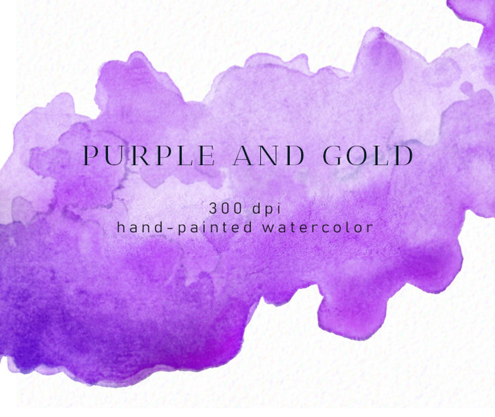 Purple and Gold Watercolor Purple Brush Strokes Watercolor - Etsy