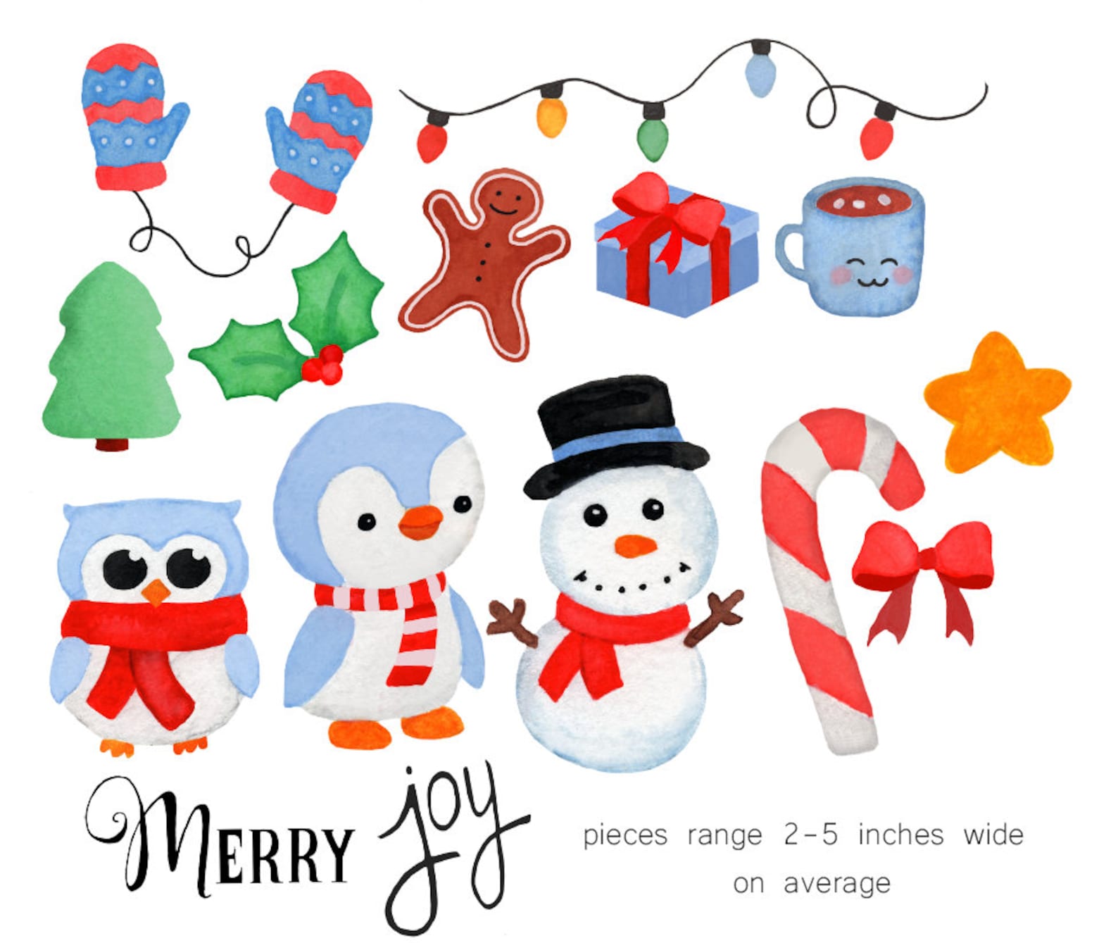 Winter Clipart Christmas Clipart Holiday Clipart | Etsy