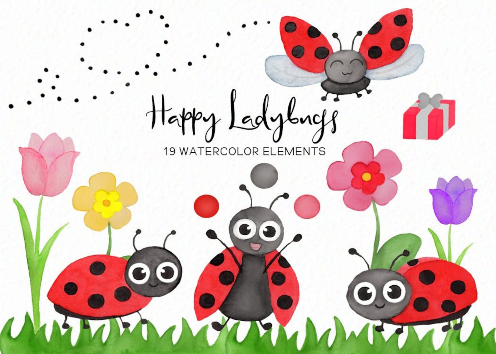 Ladybug Clip Art Cute Children's Art School Clip Art - Etsy