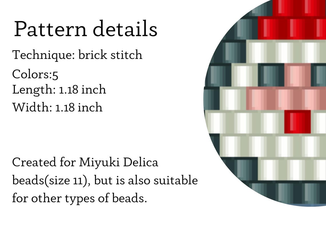 Ugly Sweater Bead Earrings Pattern Pdf | Christmas Brick Stitch Seed ...