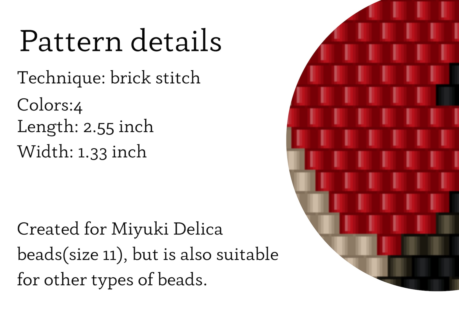 Raven Bead Earrings Pattern Pdfbrick Stitch Seed Bead Digital - Etsy