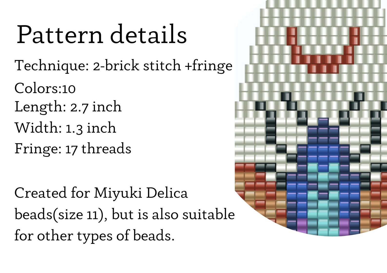 Beetle Bead Earrings Pattern Pdfbrick Stitch Seed Bead - Etsy