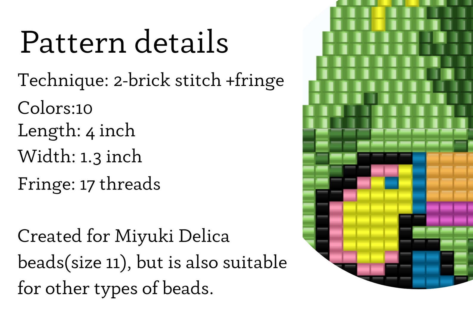 Tropic Toucan Bead Earrings Pattern Pdf|exotic Brick Stitch Seed Bead ...