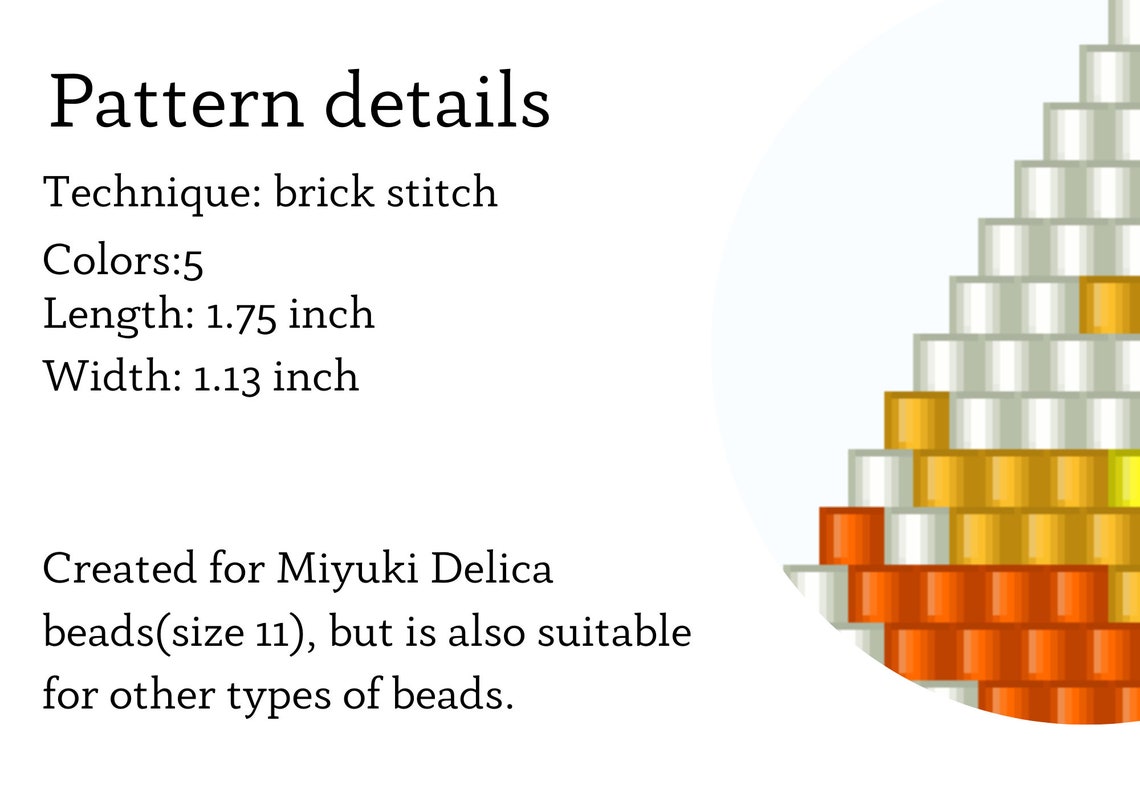 Folk Tulip Bead Earrings Pattern Pdfnative Floral Brick - Etsy