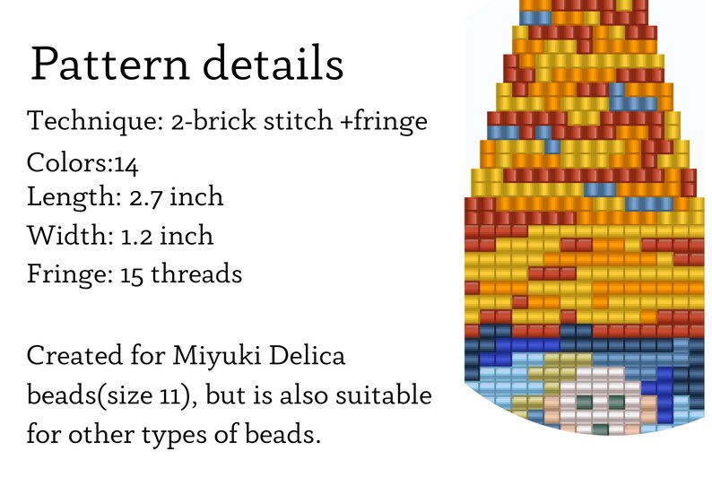 Edvard Munch Scream Bead Earrings Pattern Pdfbrick Stitch - Etsy