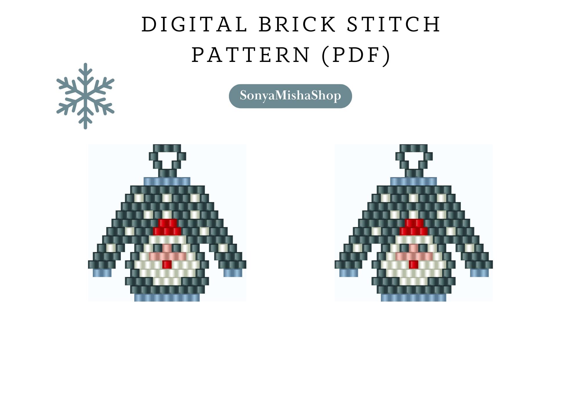 Ugly Sweater Bead Earrings Pattern Pdf | Christmas Brick Stitch Seed ...