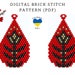 Folk Bead Earrings Pattern Pdf|native Floral Brick Stitch Seed Bead ...