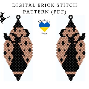 Halloween Witch Bead Earrings Pattern Pdf|scary Brick Stitch Bead ...