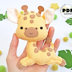 Felt Pattern Giraffe - Felt Pattern Safari - Giraffe Pattern PDF - Felt ...