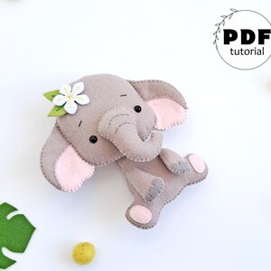 Elephant Pattern PDF - Felt Pattern Elephant - Felt Pattern Safari ...