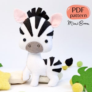 Zebra Pattern PDF - Felt Pattern Zebra - Felt Pattern Safari - Zebra ...