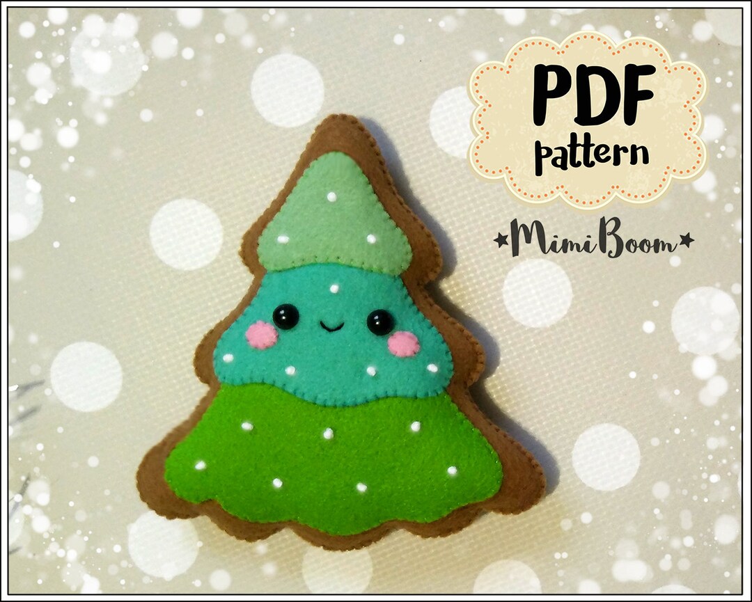 Gingerbread Christmas Tree Felt Pattern Christmas Tree Easy Pattern ...