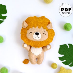 Lion Pattern PDF - Felt Pattern Lion - Felt Pattern Safari - Lion ...