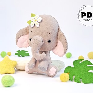 Elephant Pattern PDF - Felt Pattern Elephant - Felt Pattern Safari ...