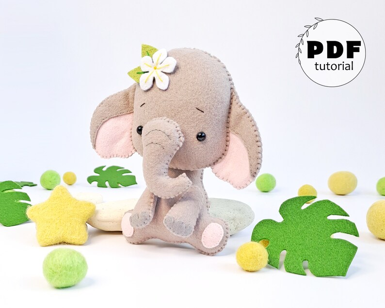 Elephant Pattern PDF - Felt Pattern Elephant - Felt Pattern Safari ...
