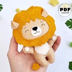 Lion Pattern PDF - Felt Pattern Lion - Felt Pattern Safari - Lion ...