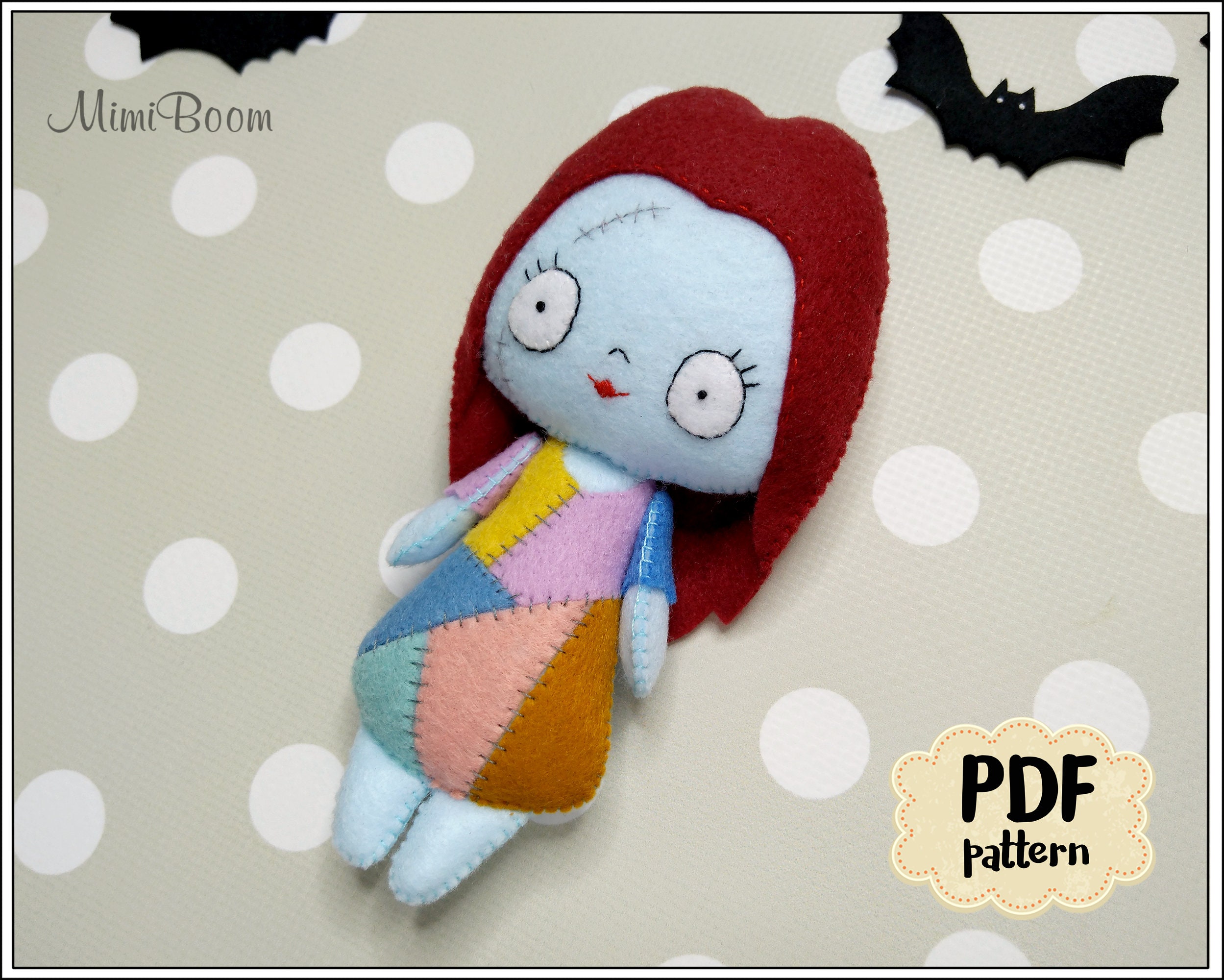Sally Pattern Felt Halloween Doll Pattern Sally Doll Pattern | Etsy