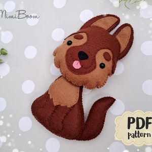German Shepherd Pattern Felt PDF Dogs Ornament DIY Easy Sewing Pattern ...