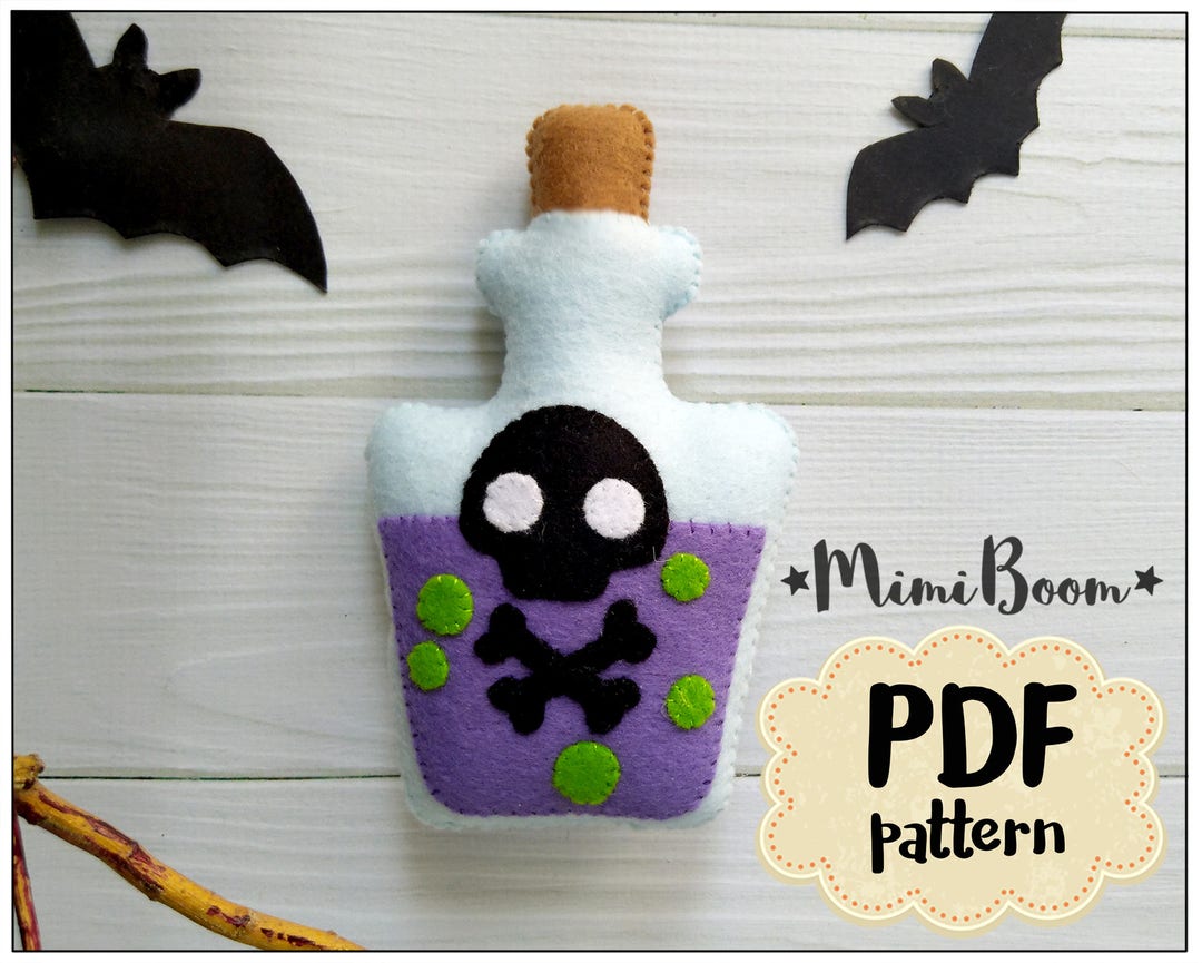 Halloween Poison Pattern Halloween Ornament Tutorial Poison Felt ...