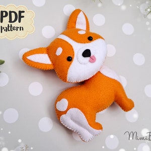 Corgi Felt Pattern PDF Ornament Welsh Corgi Felt Ornament Animals ...
