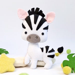 Zebra Pattern PDF Felt Pattern Zebra Felt Pattern Safari Zebra Plushie ...