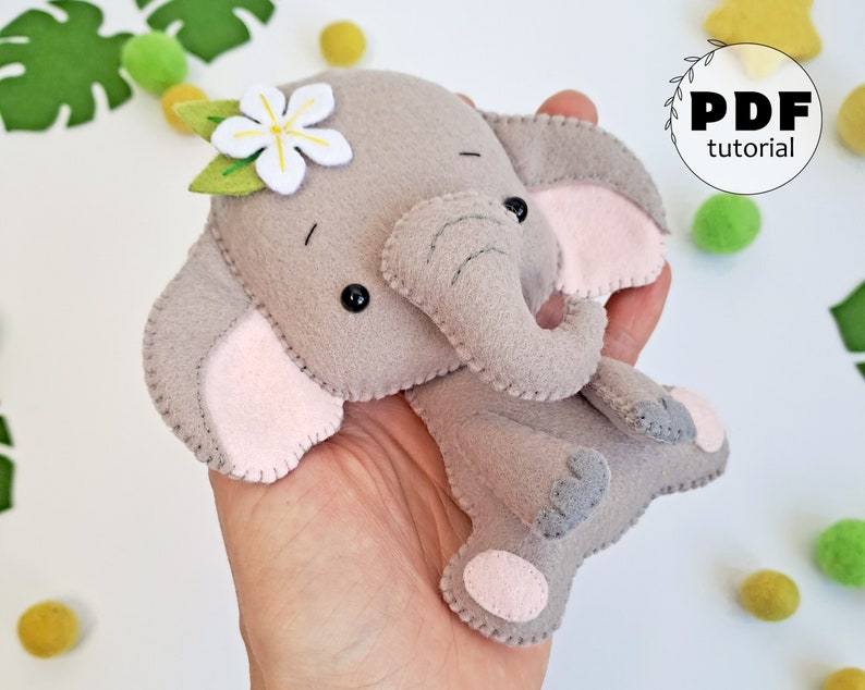 Elephant Pattern PDF - Felt Pattern Elephant - Felt Pattern Safari ...