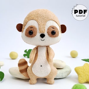 Felt Pattern Meerkat - Felt Pattern Safari - Meerkat Pattern PDF - Felt ...