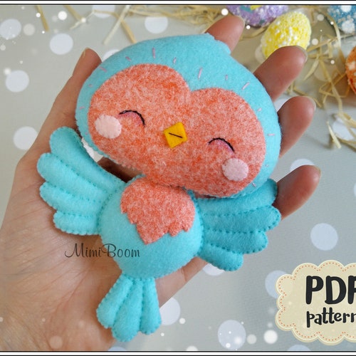 Cute Easter Bird Pattern PDF Easter Pattern Bird Easy Pattern - Etsy