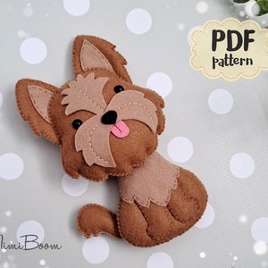 Yorkshire Terrier Pattern Felt PDF Sewing Pattern York Ornament DIY Dog ...