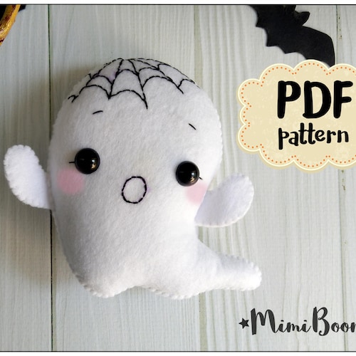 Halloween Ghost Pattern Halloween Ornament Tutorial Ghost Felt | Etsy