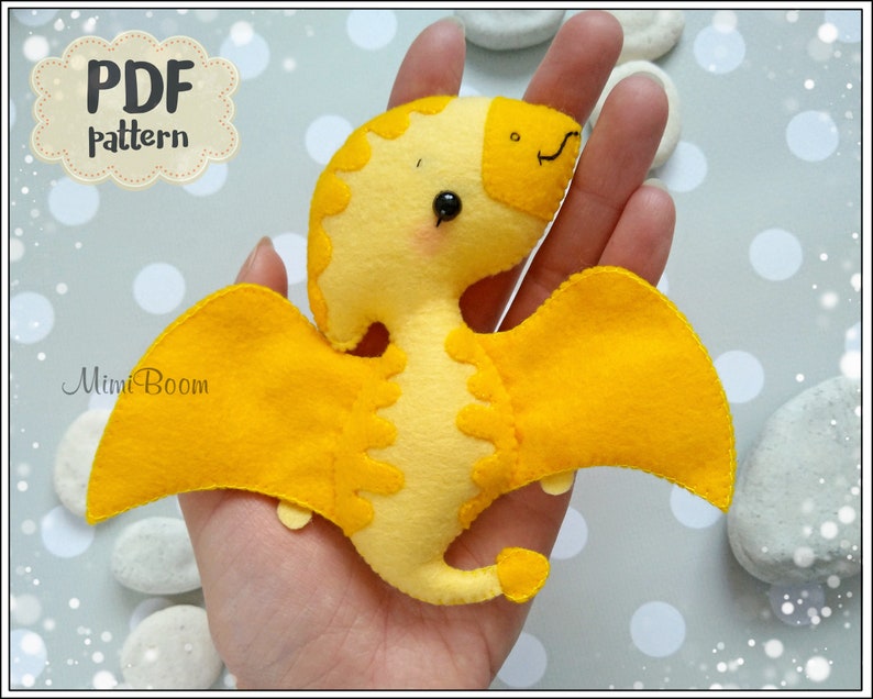 Felt Pattern Dinosaur Easy PDF Pattern Dinosaur Felt Sewing - Etsy
