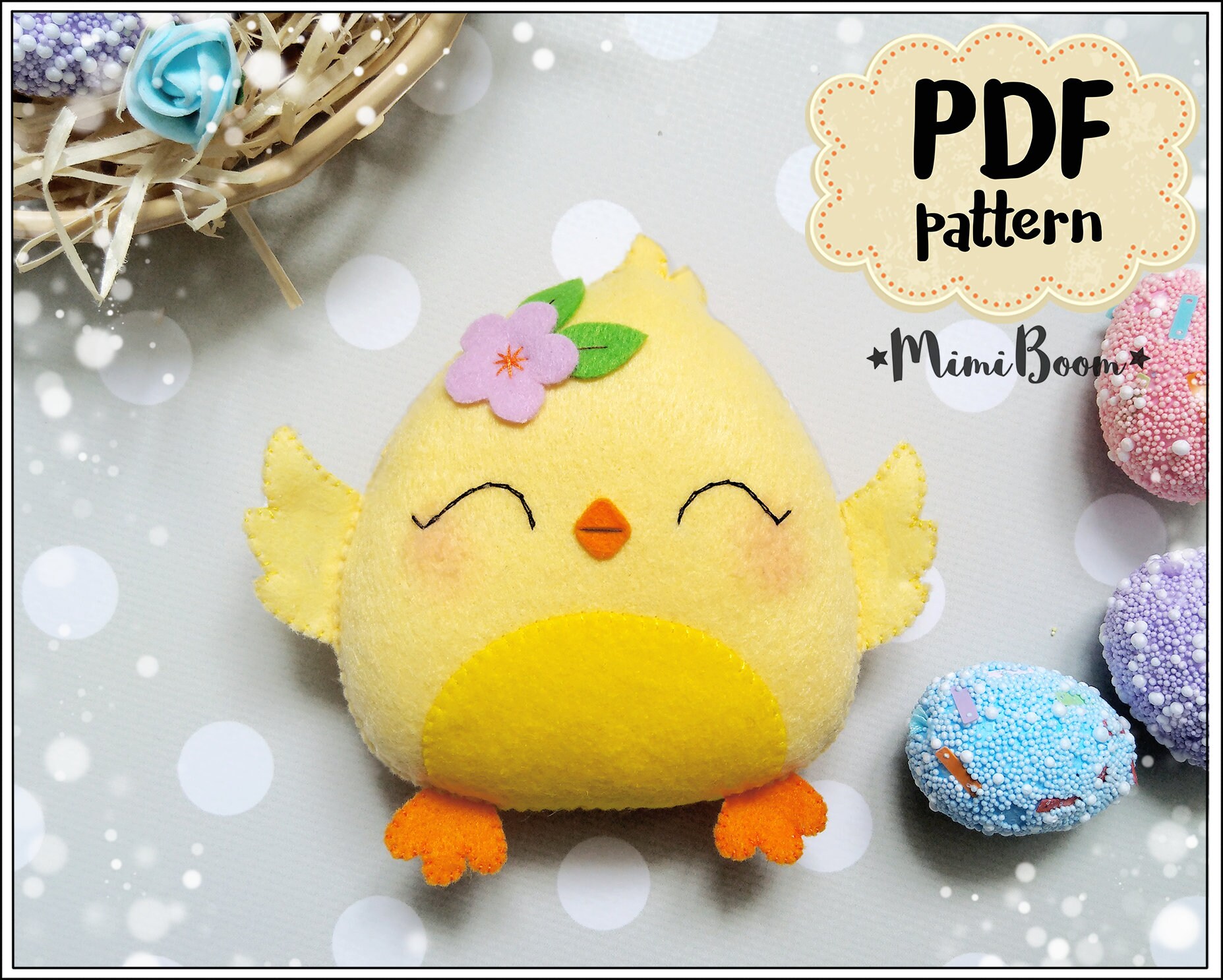 Cute Easter Chick Pattern Easter PDF Pattern Easter Chicken - Etsy UK