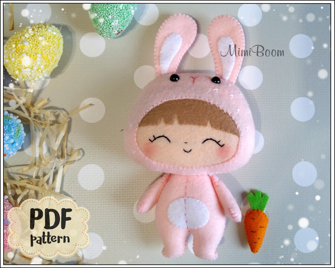 Felt Bunny pattern PDF Easter bunny pattern PDF pattern bunny | Etsy