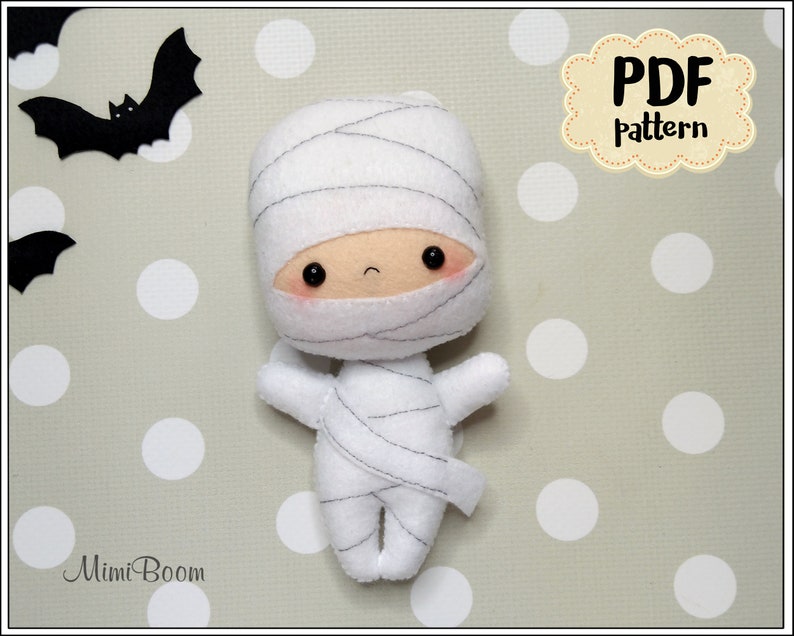 Felt Mummy Pattern Halloween Doll Pattern Mummy Ornament - Etsy