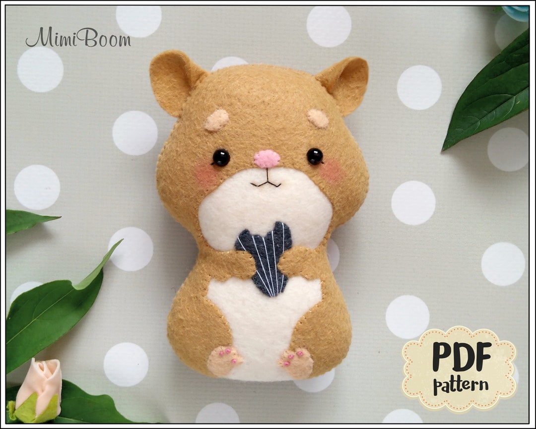 Felt Hamster Pattern Hamster Ornament Sewing Pattern PDF Tutorial ...