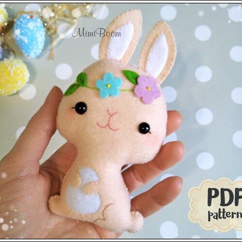 DIY Easter Bunny PDF Sewing Pattern Easter Ornament Easy - Etsy