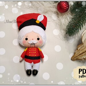 Felt Pattern Nutcracker - Christmas Pattern Felt - Nutcracker Pattern - Nutcracker Plushie ...