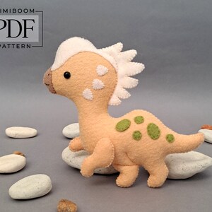Felt Pattern Dinosaur PDF Dino Pattern Felt Sewing Pattern Dinosaur ...
